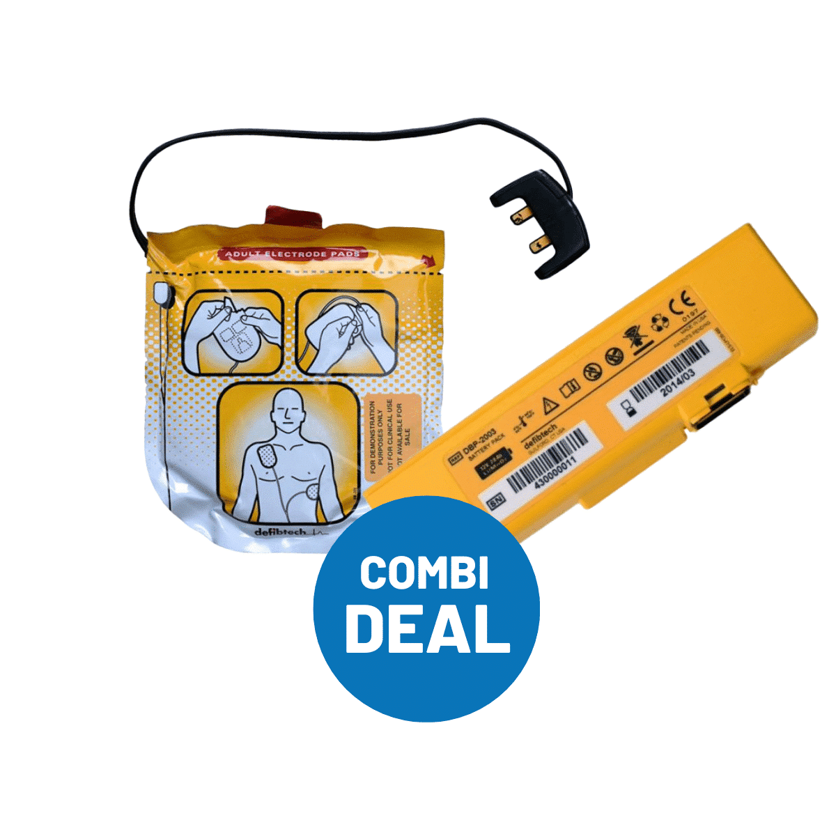 Combideal Defibtech Lifeline View elektroden + batterij - Defibrion