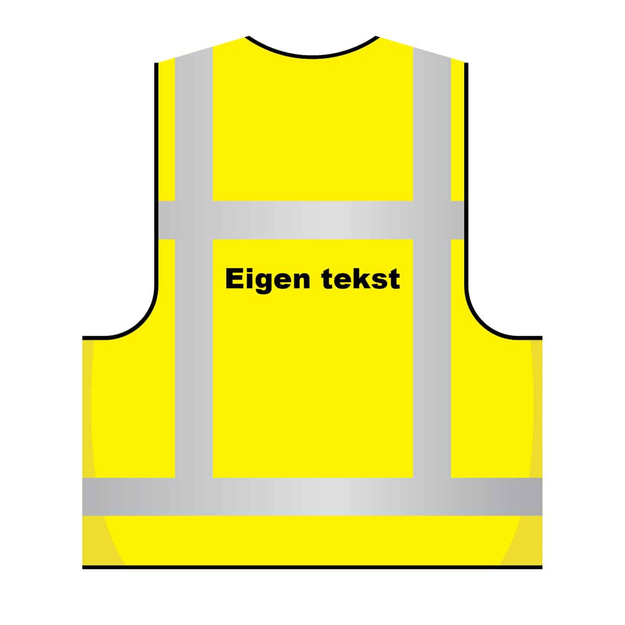 Veiligheidshesje met eigen logo of tekst, RWS (4 reflecterende strepen ...